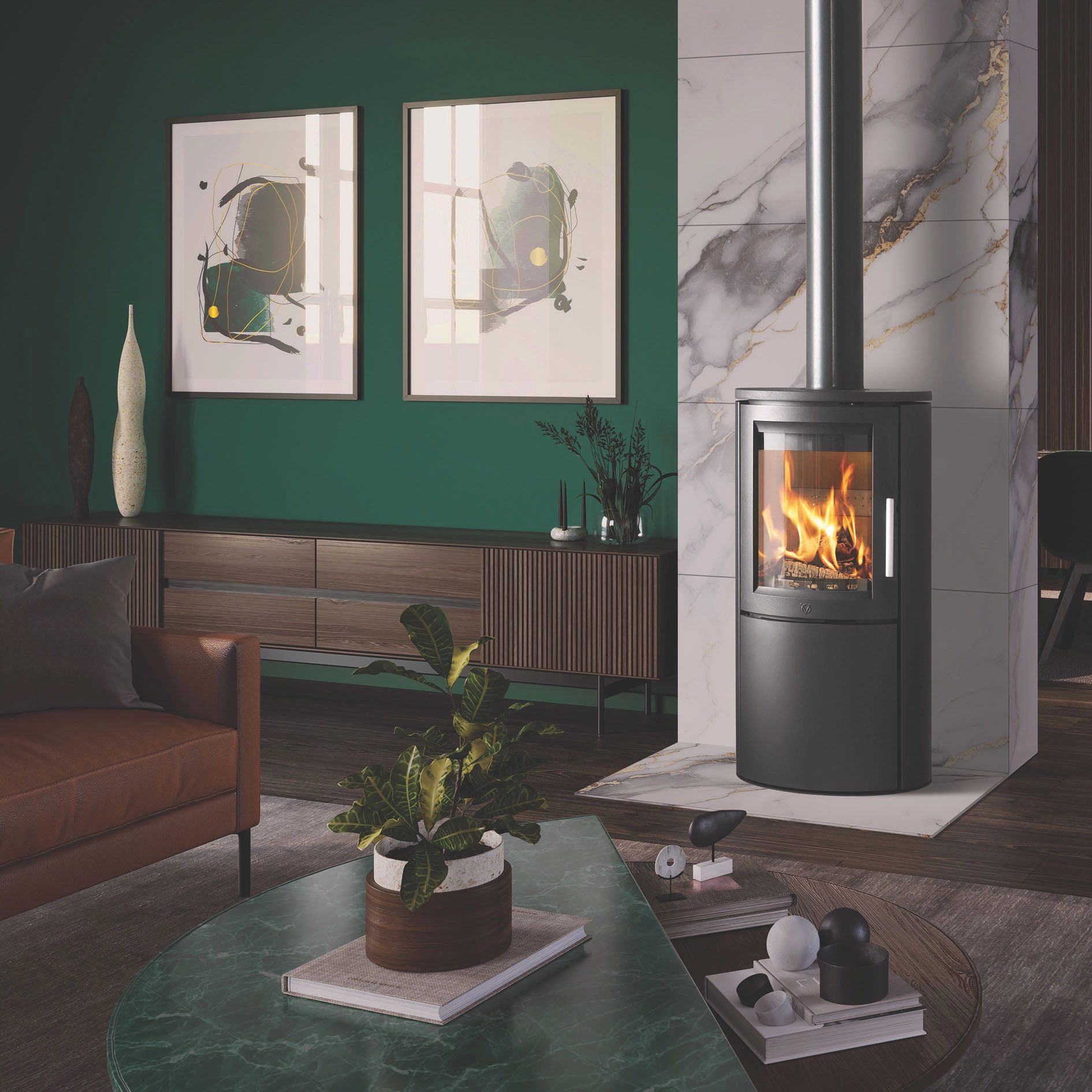 Varde Aura 1 Wood Burning Stove - The Fireplace Company