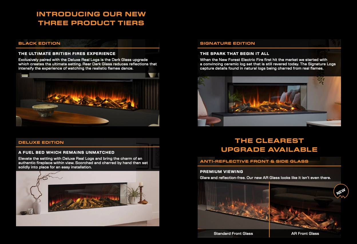 British Fires New Forest 1600 Electric Fire - The Fireplace Company